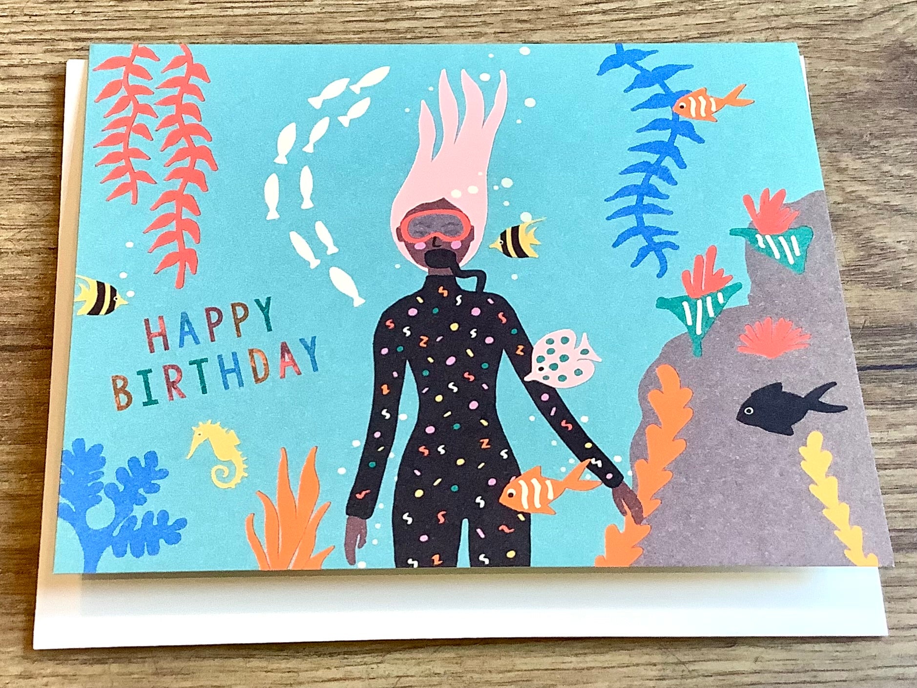 Grußkarte Happy Birthday Diver Emma Cooter 1973 – Polly Paper ...