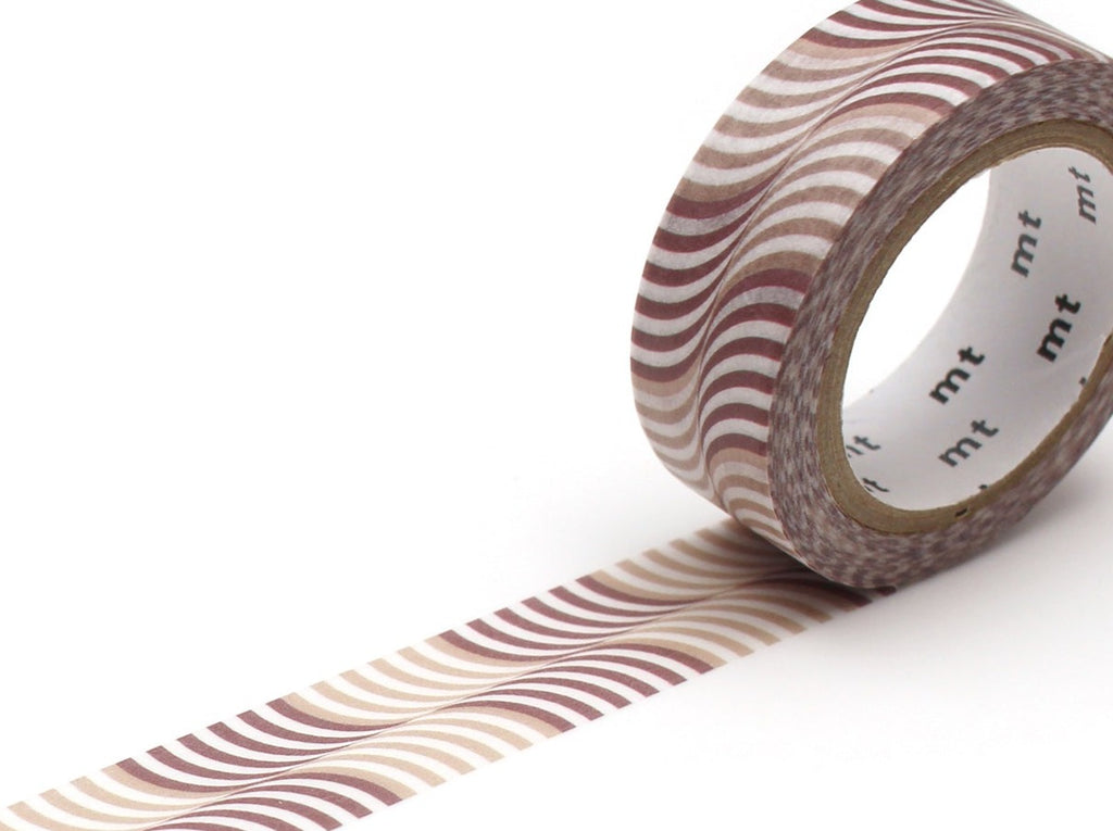 mt tape wave stripe braun – Polly Paper - Umweltfreundliche Schreibwaren
